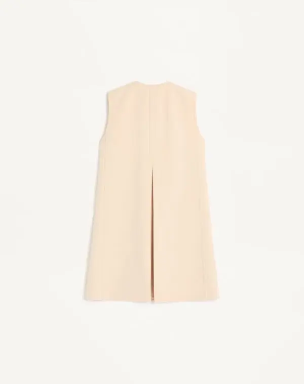 Valentino Garavani Compact Drap Gilet With V Gold Detail - Birch