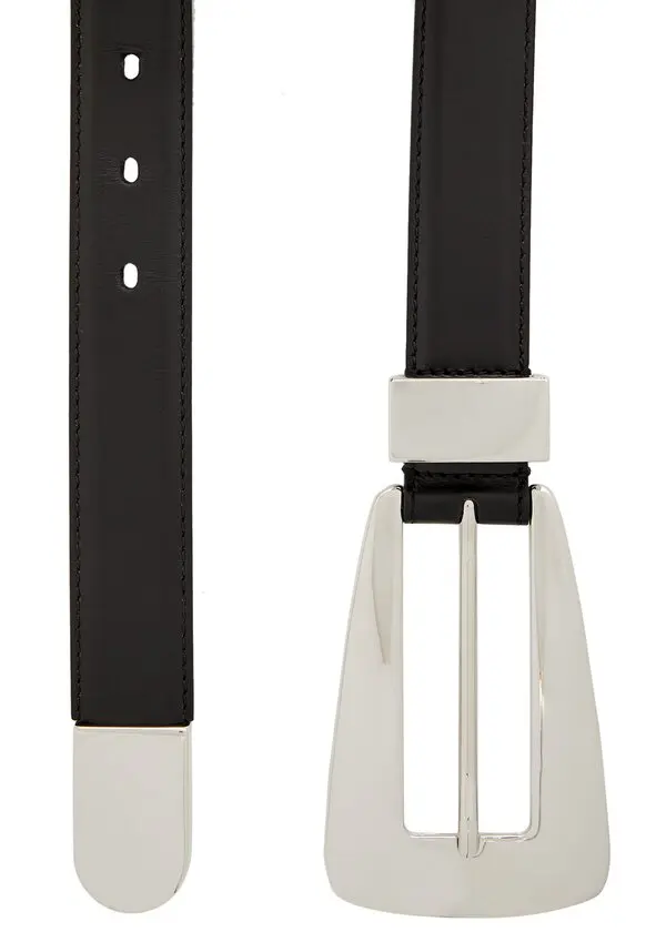 Khaite Lucca Leather Belt - Black