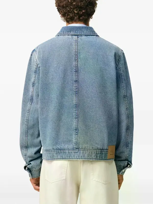 Ami De Coeur Zipped Denim Jacket - Blue