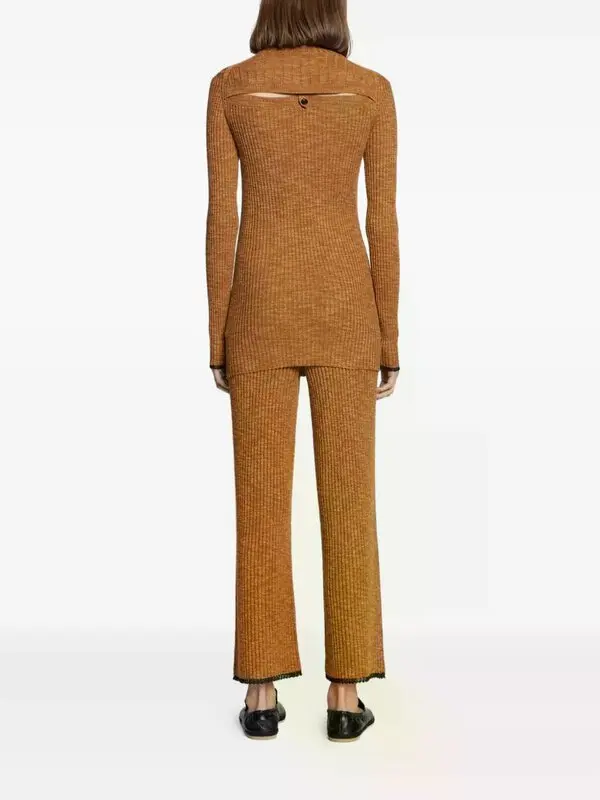 Proenza Schouler Ribbed Open-back Top