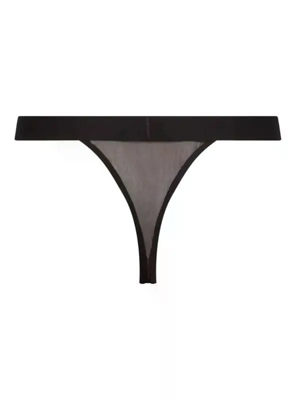 UNDRESS CODE Daydreaming Velvet-panelled Thong