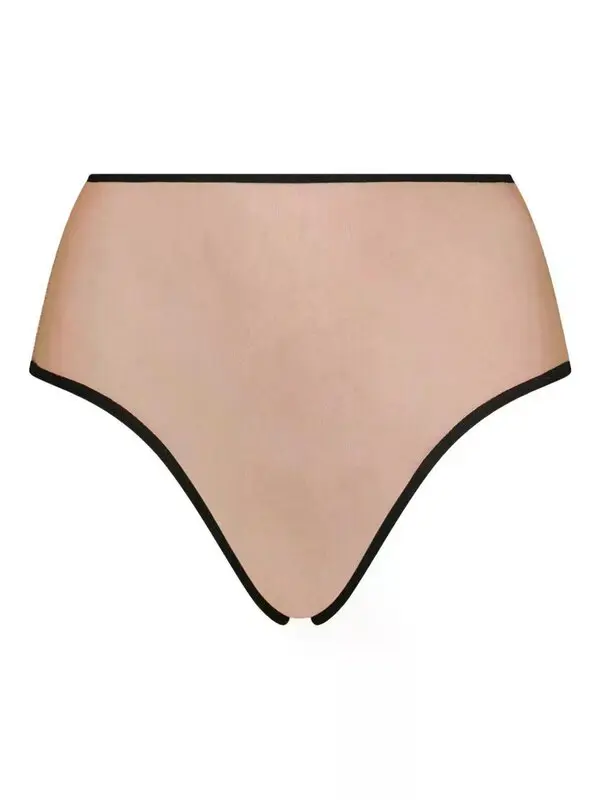 UNDRESS CODE In The Clouds High-waisted Mesh Panties - Neutrals