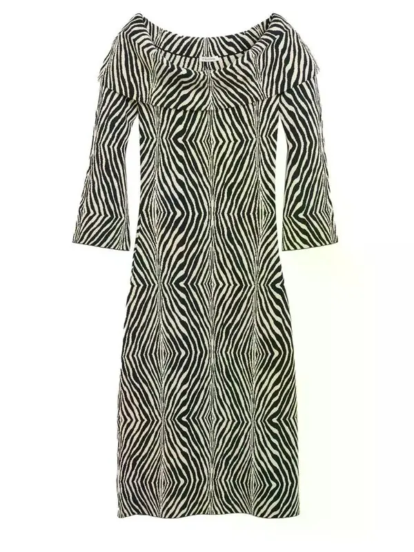 BY MALENE BIRGER Bennie Zebra Print Midi Dress - White
