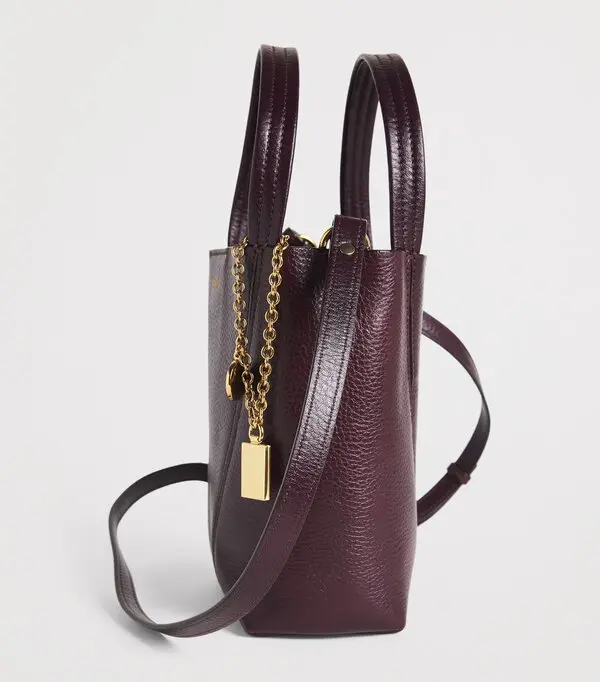 Chloé Small Leather Spin Tote - Purple