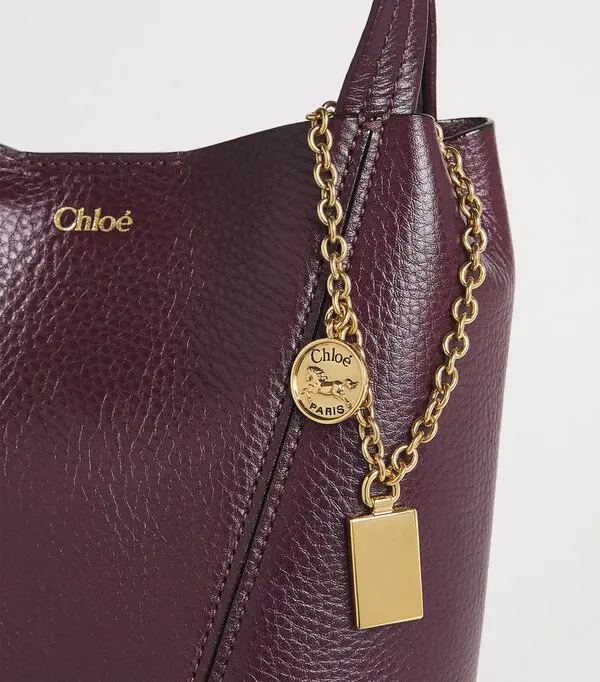 Chloé Small Leather Spin Tote - Purple