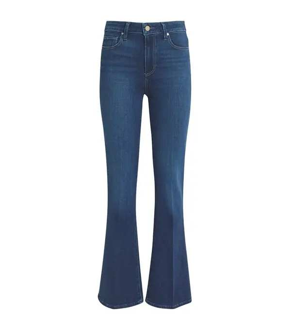 Paige Stretch Denim Laurel Canyon Jeans - Navy