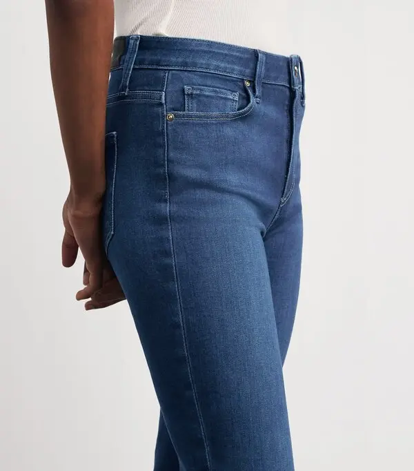 Paige Stretch Denim Laurel Canyon Jeans - Navy