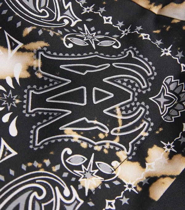 Amiri Silk Bleached Bandana Print Shorts