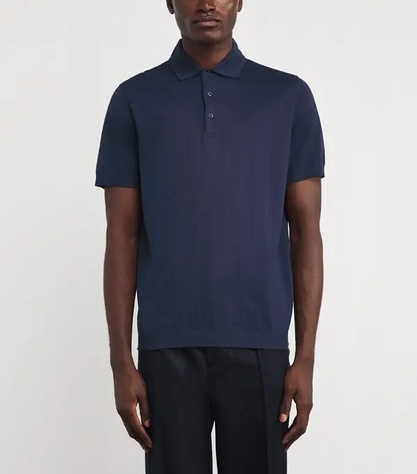 Corneliani Cotton Jersey Polo Shirt