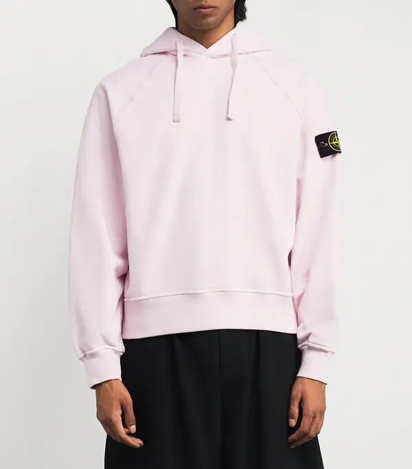 Stone Island Cotton Hoodie With Compass Patch