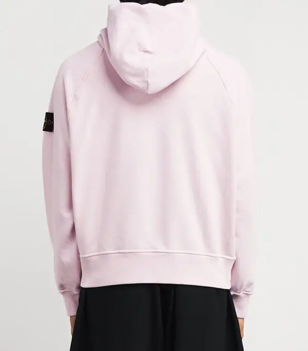 Stone Island Cotton Hoodie With Compass Patch