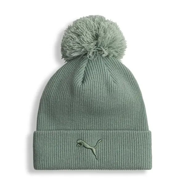 PUMA Ribbed Knit Beanie Hat - Green