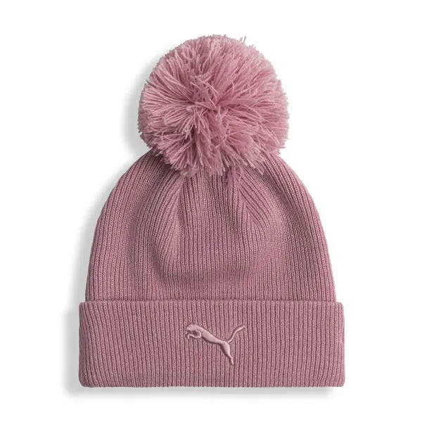 PUMA Ribbed Knit Beanie Hat - Pink