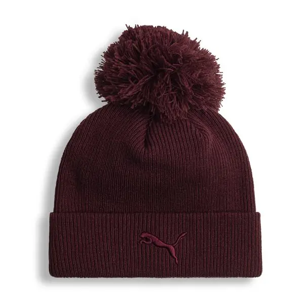 PUMA Ribbed Knit Beanie Hat - Red
