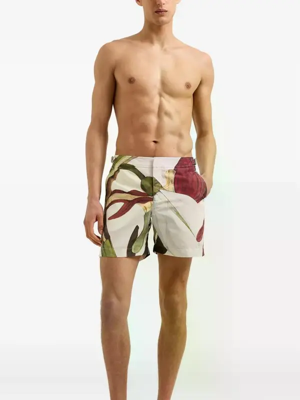 Orlebar Brown Bulldog Floral-print Swim Shorts - White