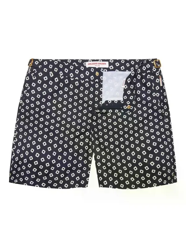 Orlebar Brown Bulldog Geometric-print Swim Shorts - Blue