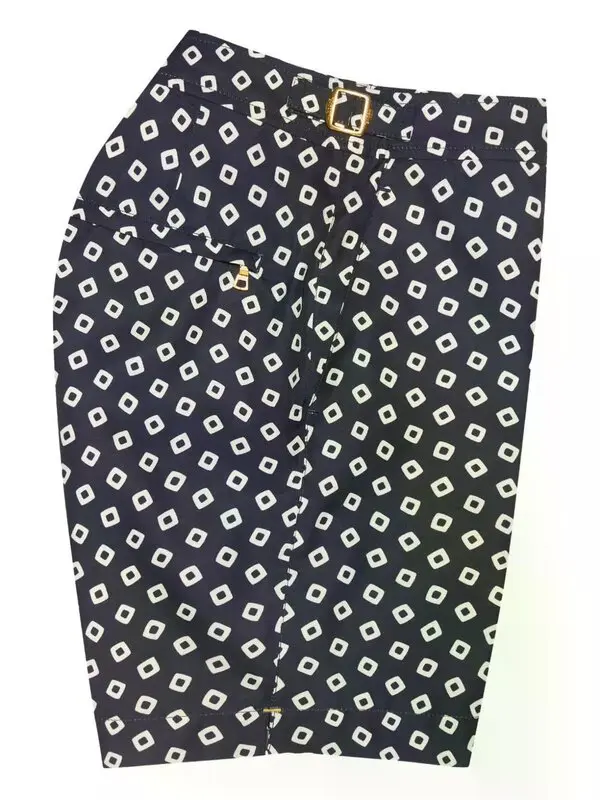 Orlebar Brown Bulldog Geometric-print Swim Shorts - Blue