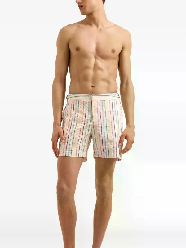 Orlebar Brown Bulldog Striped Swim Shorts - Pink