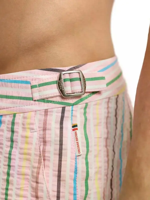 Orlebar Brown Bulldog Striped Swim Shorts - Pink