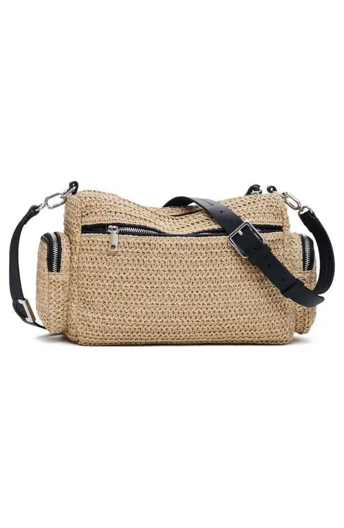 Desigual Woven Straw Shoulder Bag