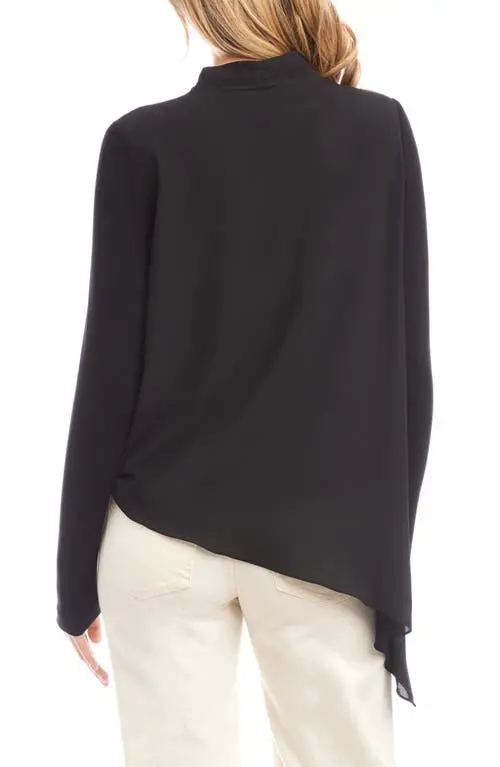 Karen Kane Layered Wrap Front Top