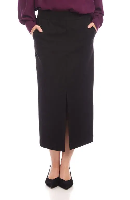 Karen Kane Lizbeth Straight Midi Skirt - Black