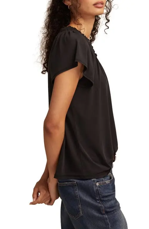 Lucky Brand Sandwash Notch Neck Top