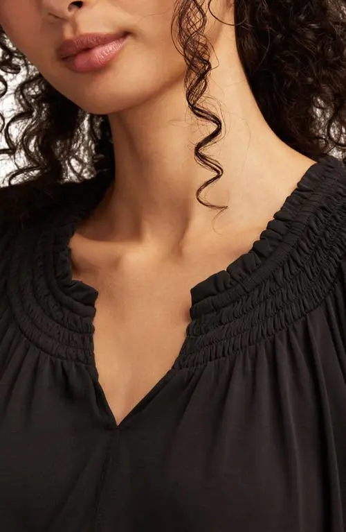 Lucky Brand Sandwash Notch Neck Top