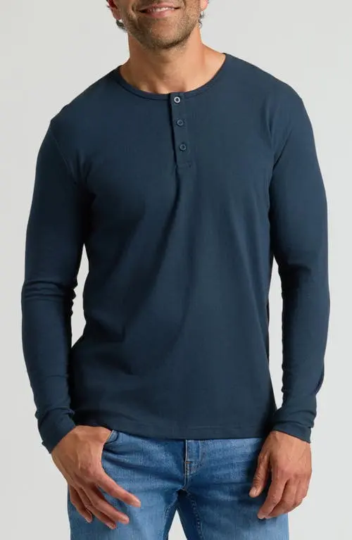 True Classic Classic Long Sleeve Henley - Navy