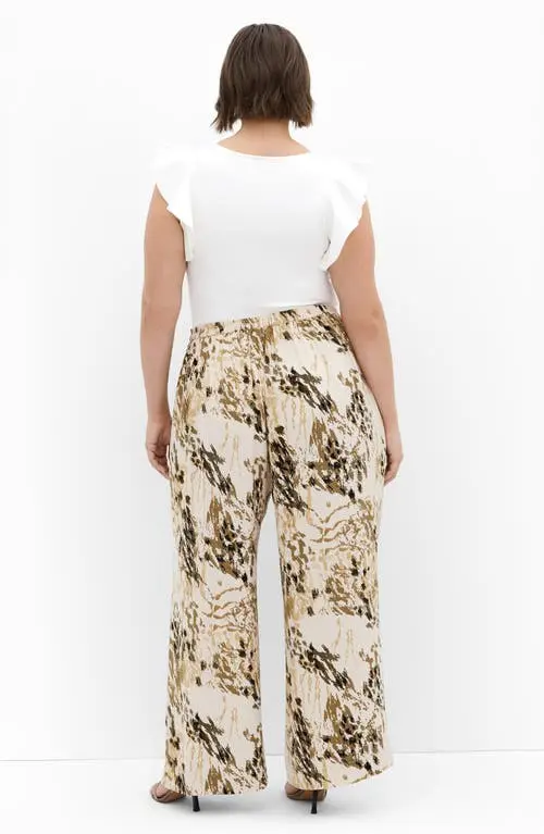 City Chic Daphne Ruffle Sleeve Bodysuit - Cream