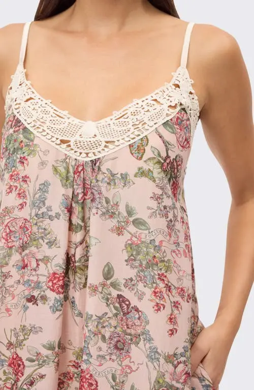PAPINELLE Layla Lace Trim Maxi Nightgown