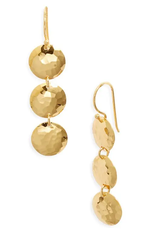 KIARA BY KI-ELE Jacqueline Trio Drop Earrings - Gold