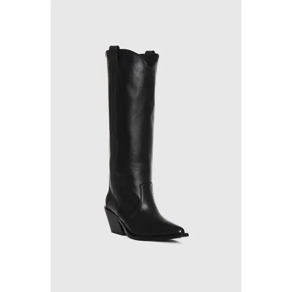 ANINE BING Tania Tall Leather Boots - Black
