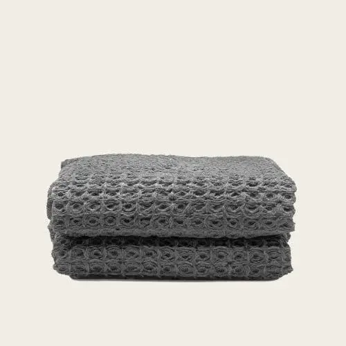 ITALIC Sedona Waffle Towels - Charcoal/hand Towels
