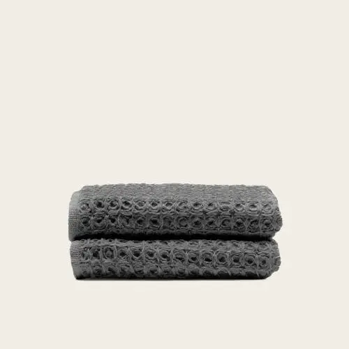 ITALIC Sedona Waffle Towels - Charcoal/washcloths