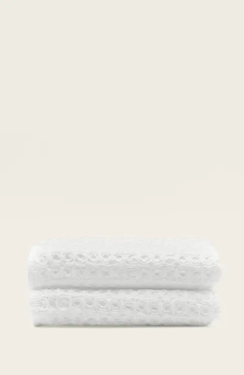 ITALIC Sedona Waffle Towels - White/washcloth Set Of 2