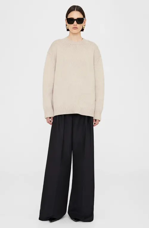 ANINE BING Cashmere Rosie Sweater - Oatmeal