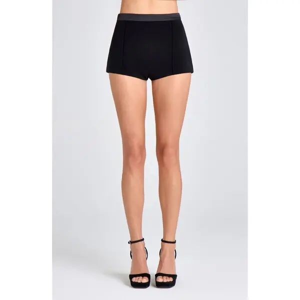 NADINE MERABI High-waist Crepe Hotpants