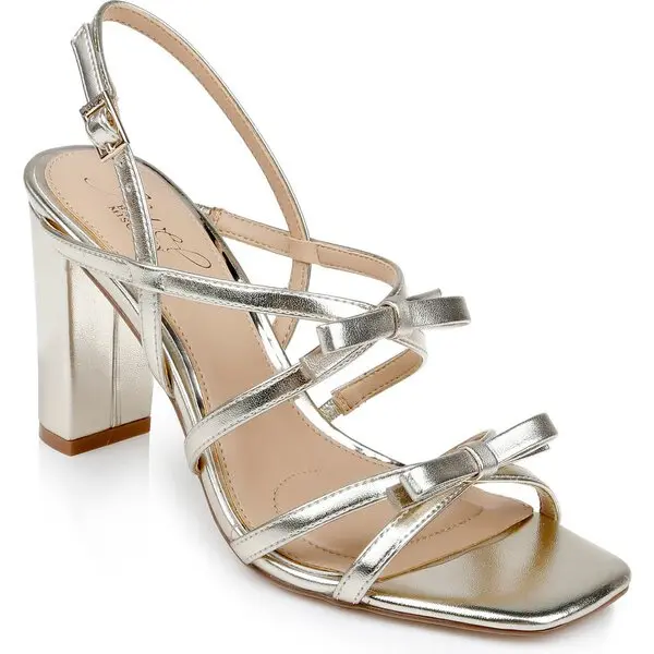 Badgley Mischka Eliza Strappy Slingback Sandal - Gold Metallic
