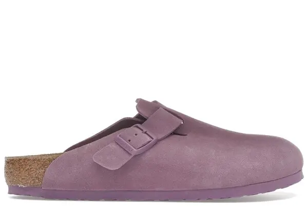 BIRKENSTOCK Boston Suede Clogs - Mauve