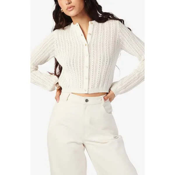 Cami Nyc Dresden Pointelle Crop Cardigan