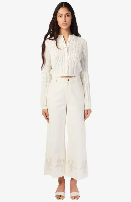 Cami Nyc Dresden Pointelle Crop Cardigan