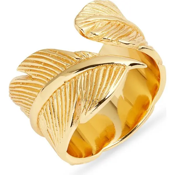 KIARA BY KI-ELE Featherly Band Ring - Gold