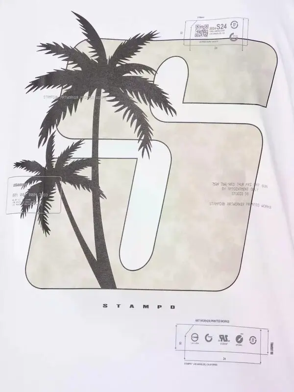 STAMPD Palm-tree-graphic T-shirt