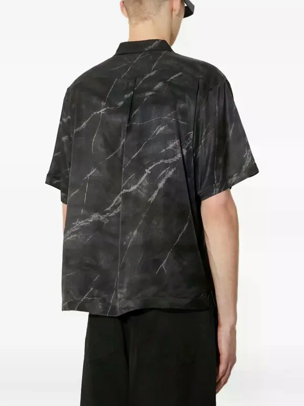 STAMPD Marble-print Short-sleeve Shirt