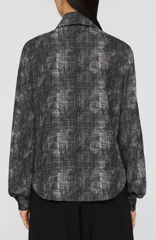 Lafayette 148 New York Hidden Placket Silk Top