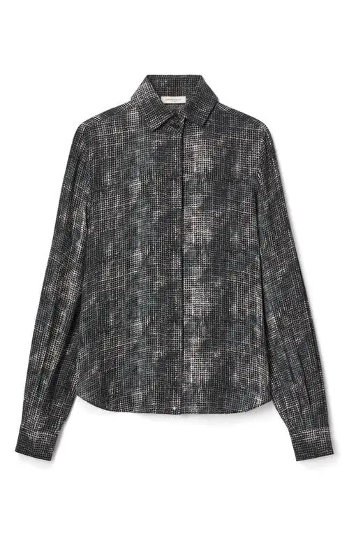 Lafayette 148 New York Hidden Placket Silk Top