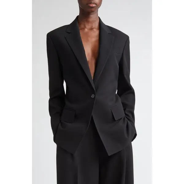 Lafayette 148 New York Fitted Responsible Finesse Crepe Blazer - Black