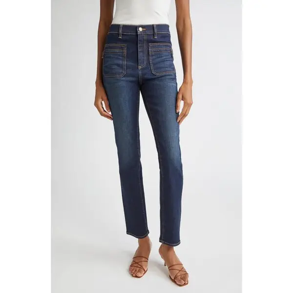 Ramy Brook Emmy Patch Pocket Jeans - Dark Rinse