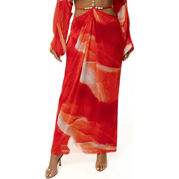 JLUXLABEL Hera Drape Maxi Skirt